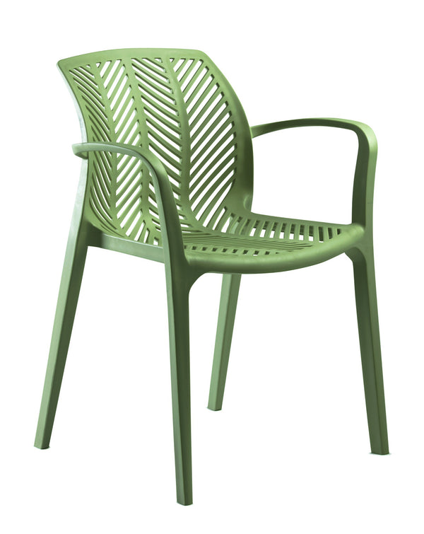 SILLA SPYGA VERDE OLIVA CON BRAZOS - General Suppliers Panama